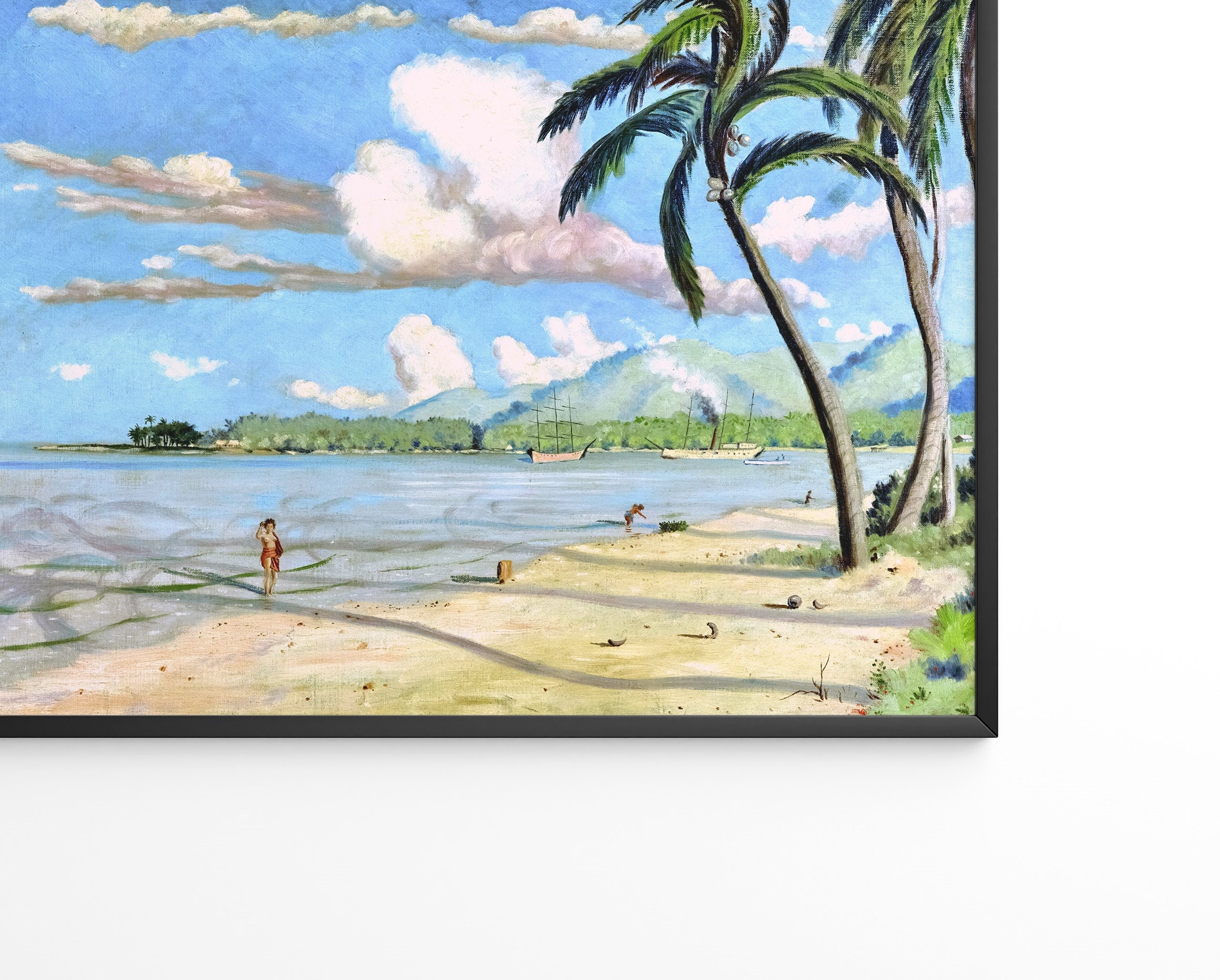 Pacific Island Gallery Art Vintage Samoan Painting of Apia - Etsy