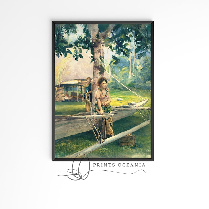 Historical Samoan Antique Painting Samoan Taupou Princess - Etsy