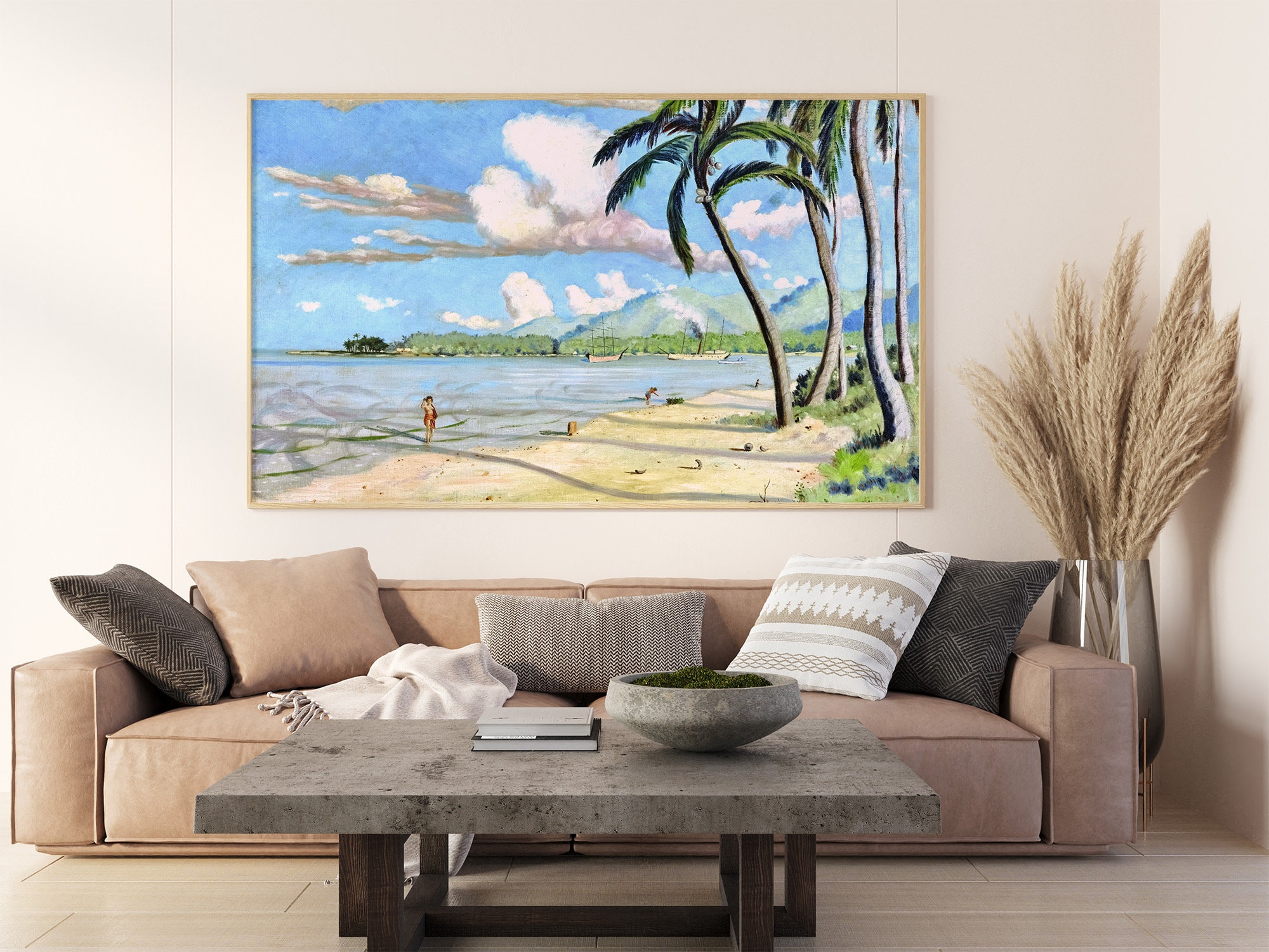 Pacific Island Gallery Art Vintage Samoan Painting of Apia - Etsy