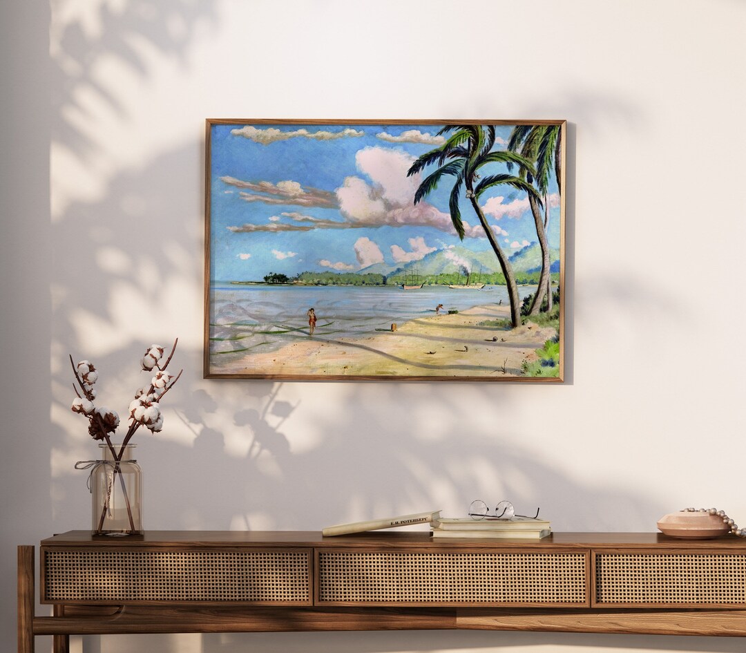 Pacific Island Gallery Art Vintage Samoan Painting of Apia - Etsy