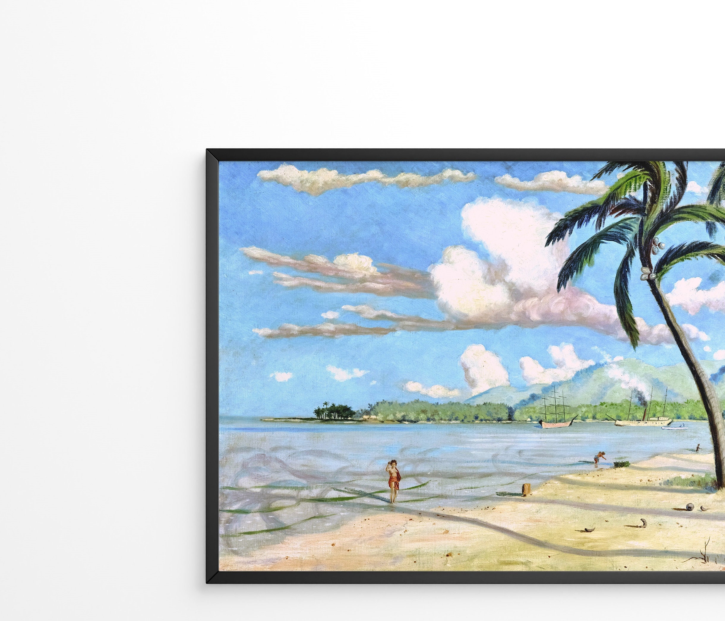 Pacific Island Gallery Art Vintage Samoan Painting of Apia - Etsy