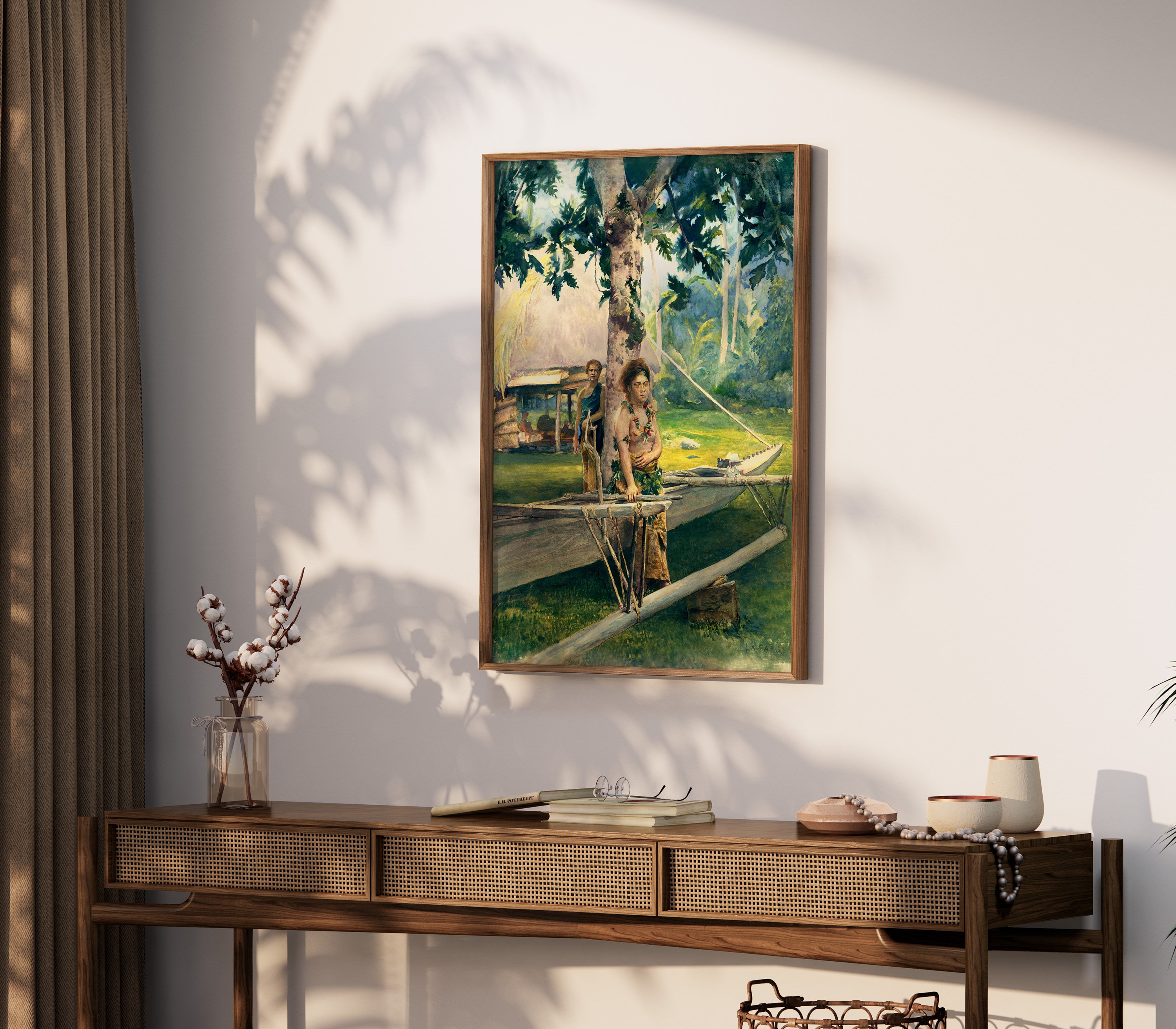 Historical Samoan Antique Painting Samoan Taupou Princess Vintage ...