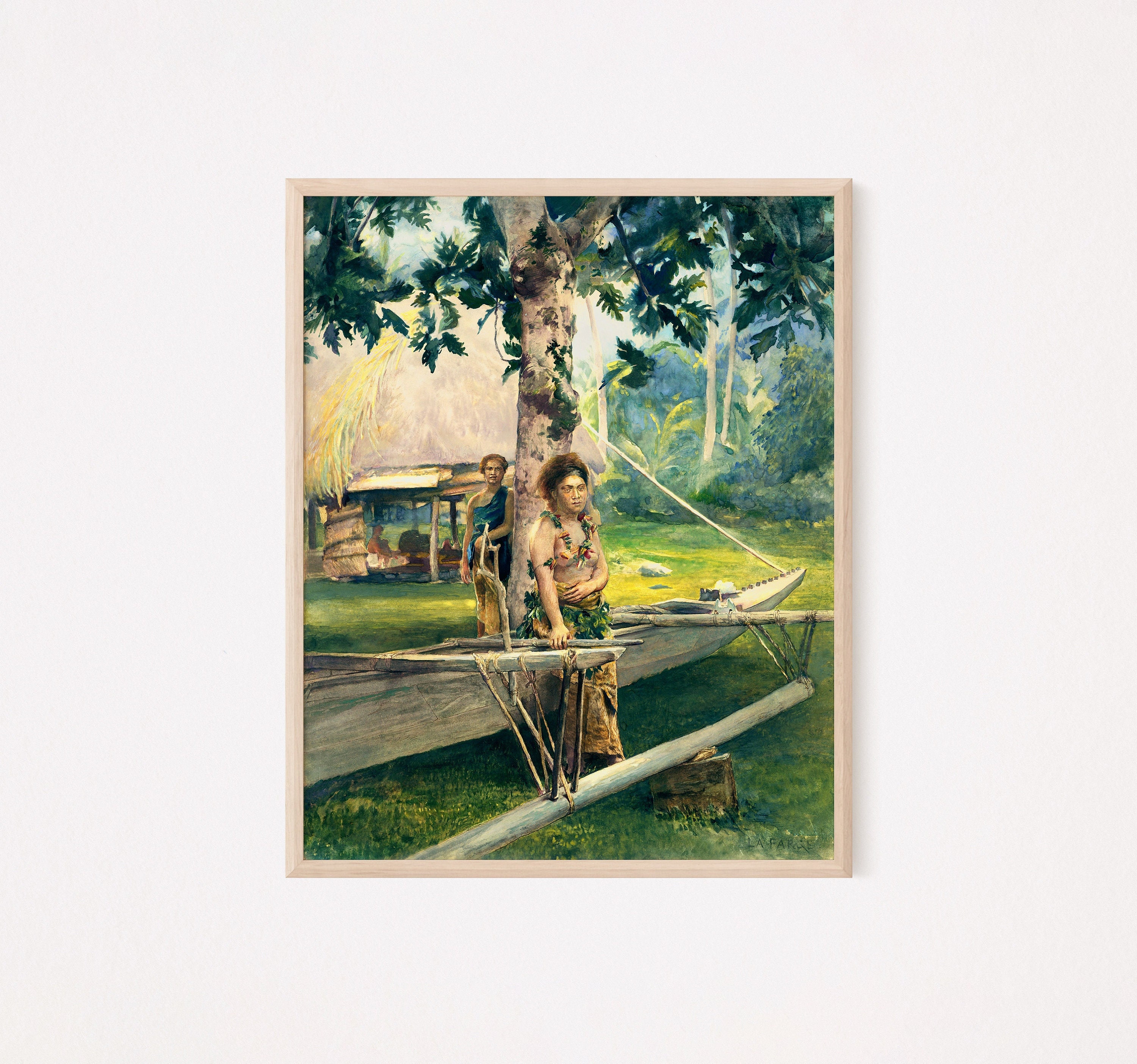 Historical Samoan Antique Painting Samoan Taupou Princess Vintage ...