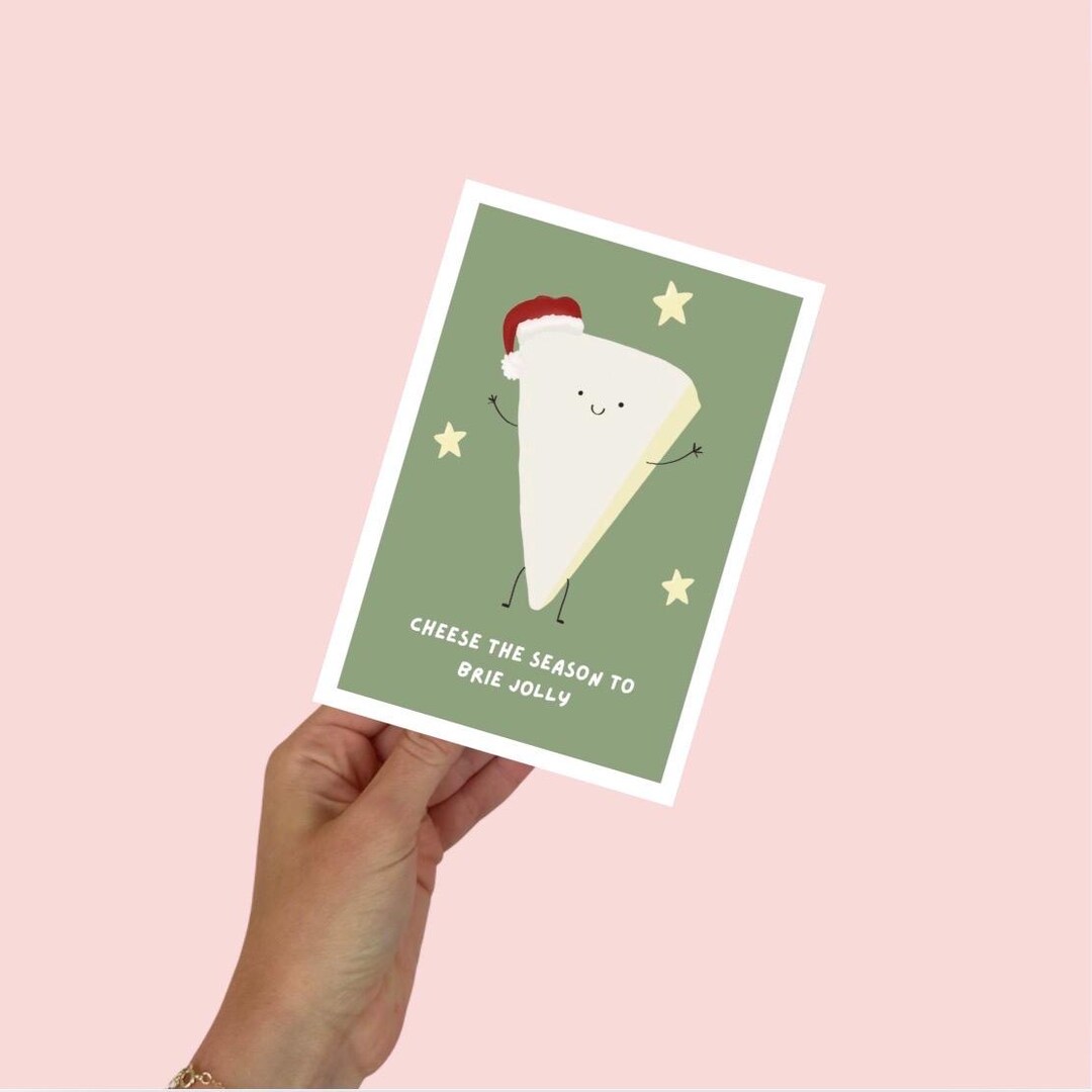 Funny Brie Christmas Card | Cheese Pun Holiday Greeting - Etsy UK