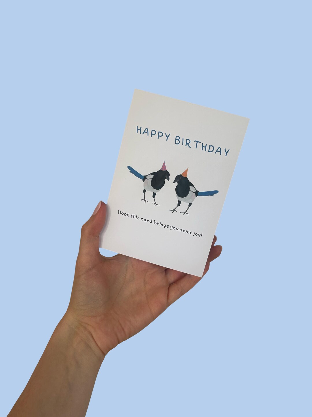 Magpie Birthday Card - Joyful Birthday Card - Two for Joy - Etsy