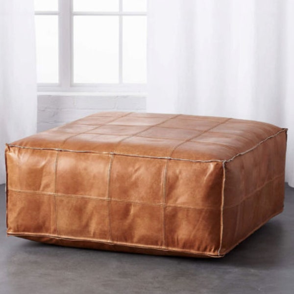 Leather Ottoman - Etsy