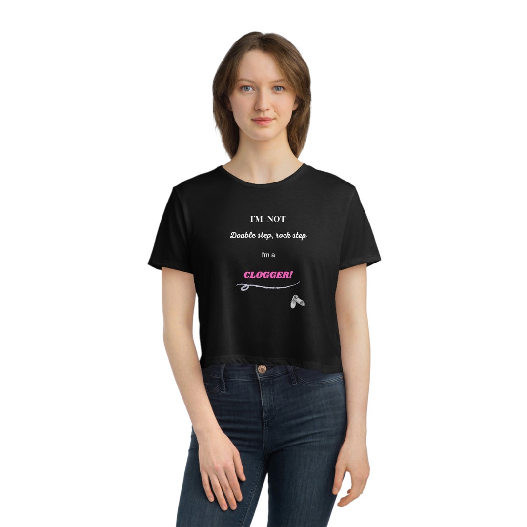 I'm Not Double Step Rock Step(basic) Women's Flowy Cropped Tee - Etsy