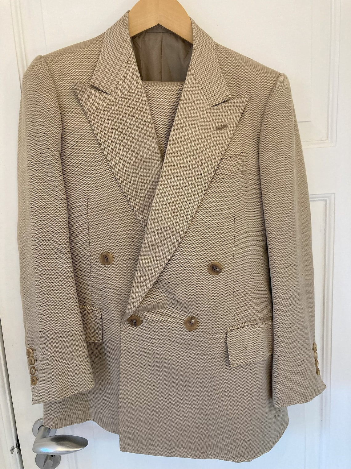 Bepsoke Edward Sexton Savile Row Tan Suit - Etsy