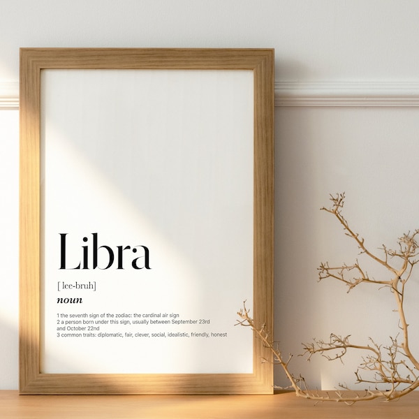 Libra Print - Etsy