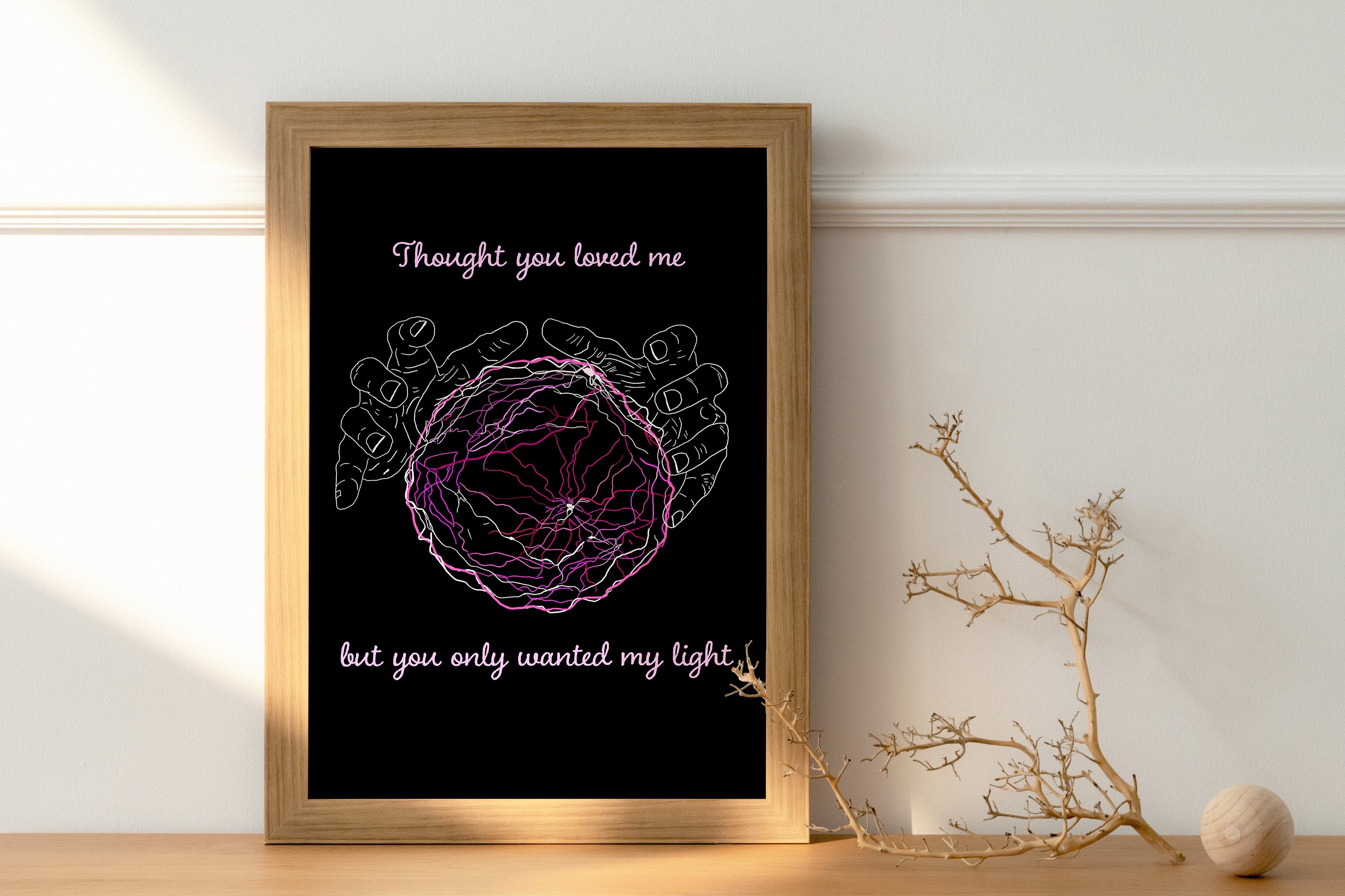 My Own Light | Word Art | Quote Art| Digital Print | Line Art ...
