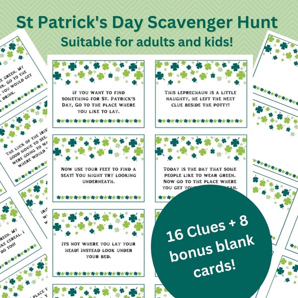 St Patricks Day Scavenger Hunt - Etsy