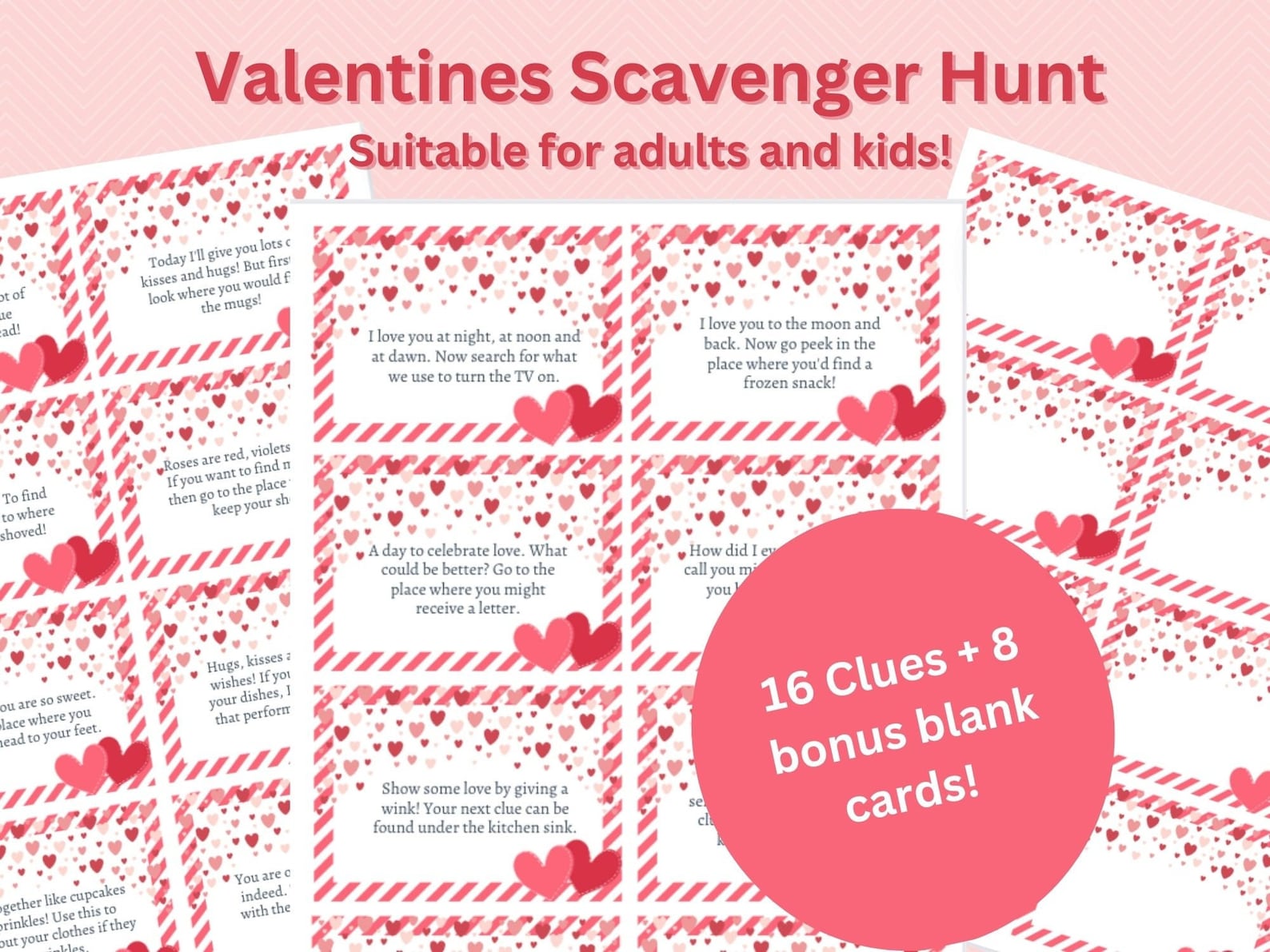 Valentine's Day Scavenger Hunt / Valentine's Treasure Hunt / Valentine ...