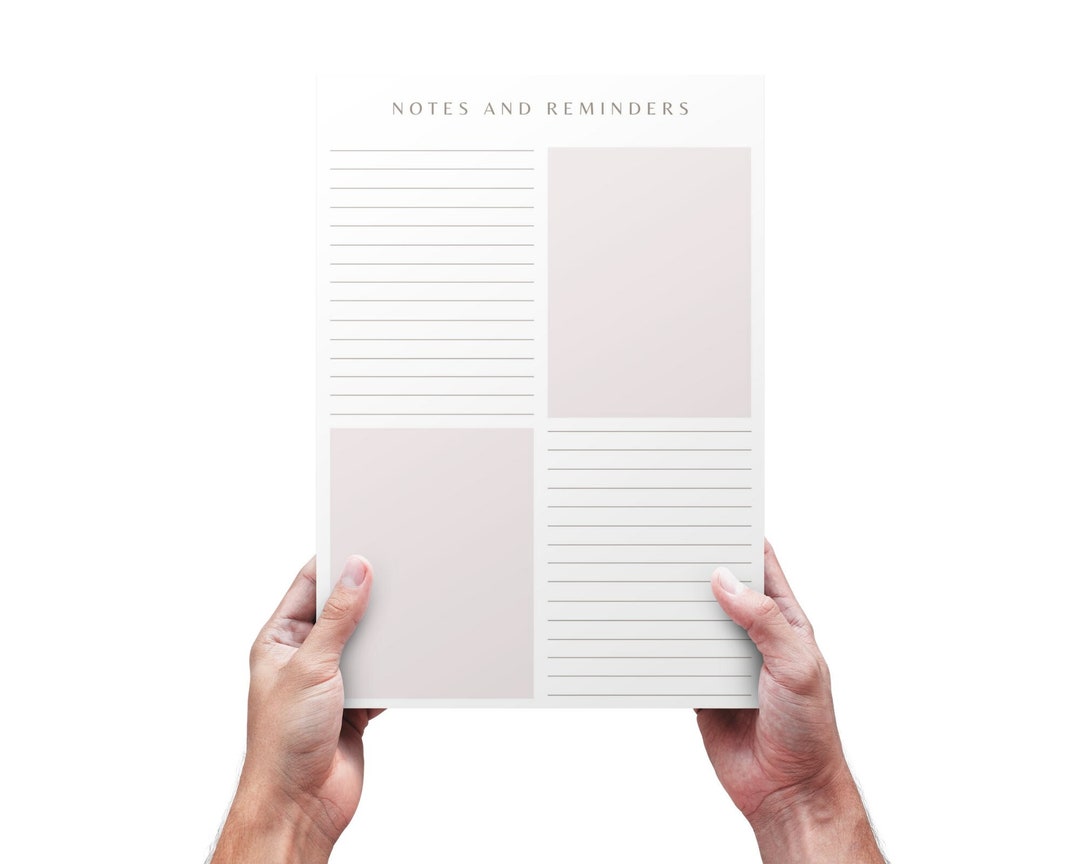 Notes and Reminders Notepad - Etsy