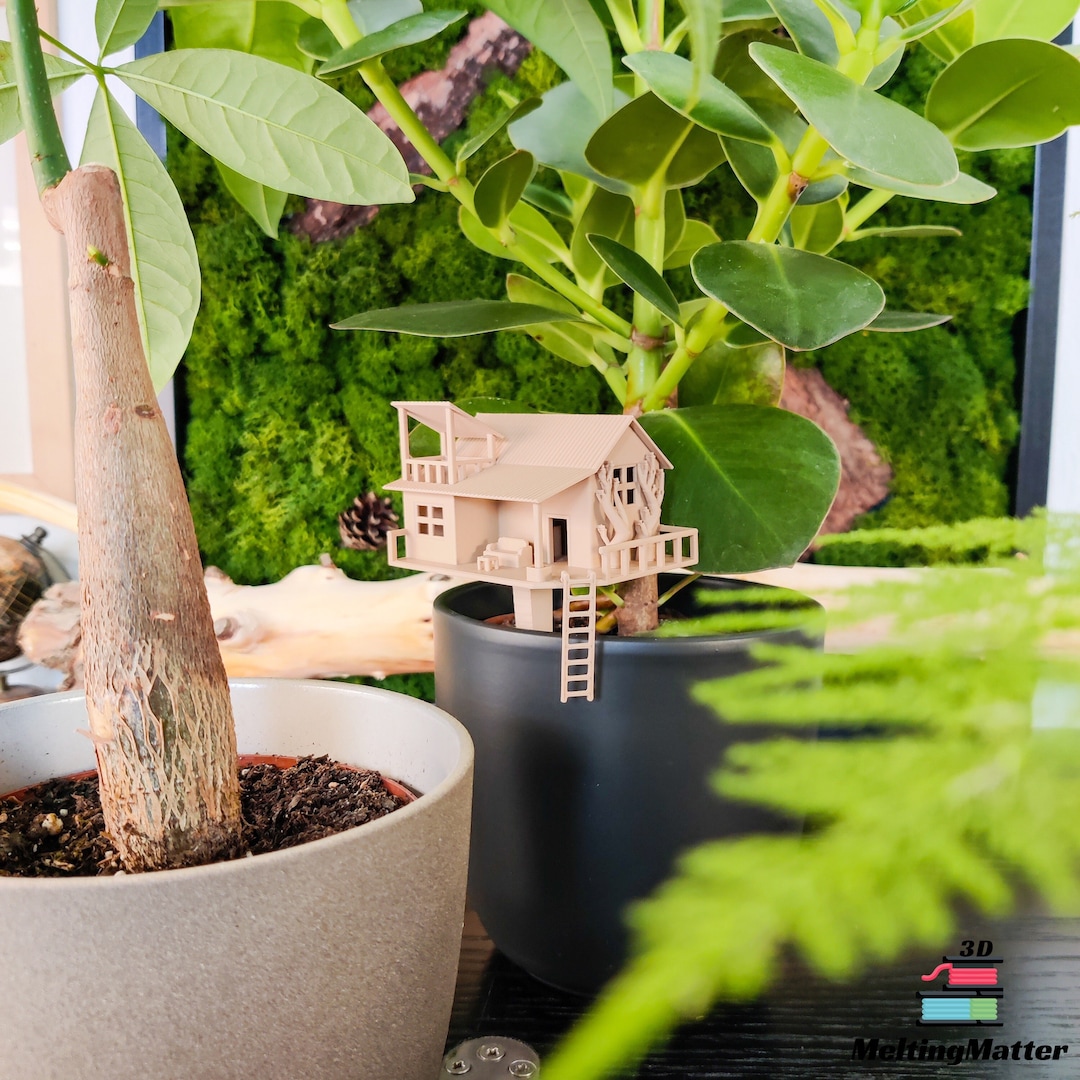 Tiny Treehouse "the Home", Mini Treehouse for Houseplants Made of ...