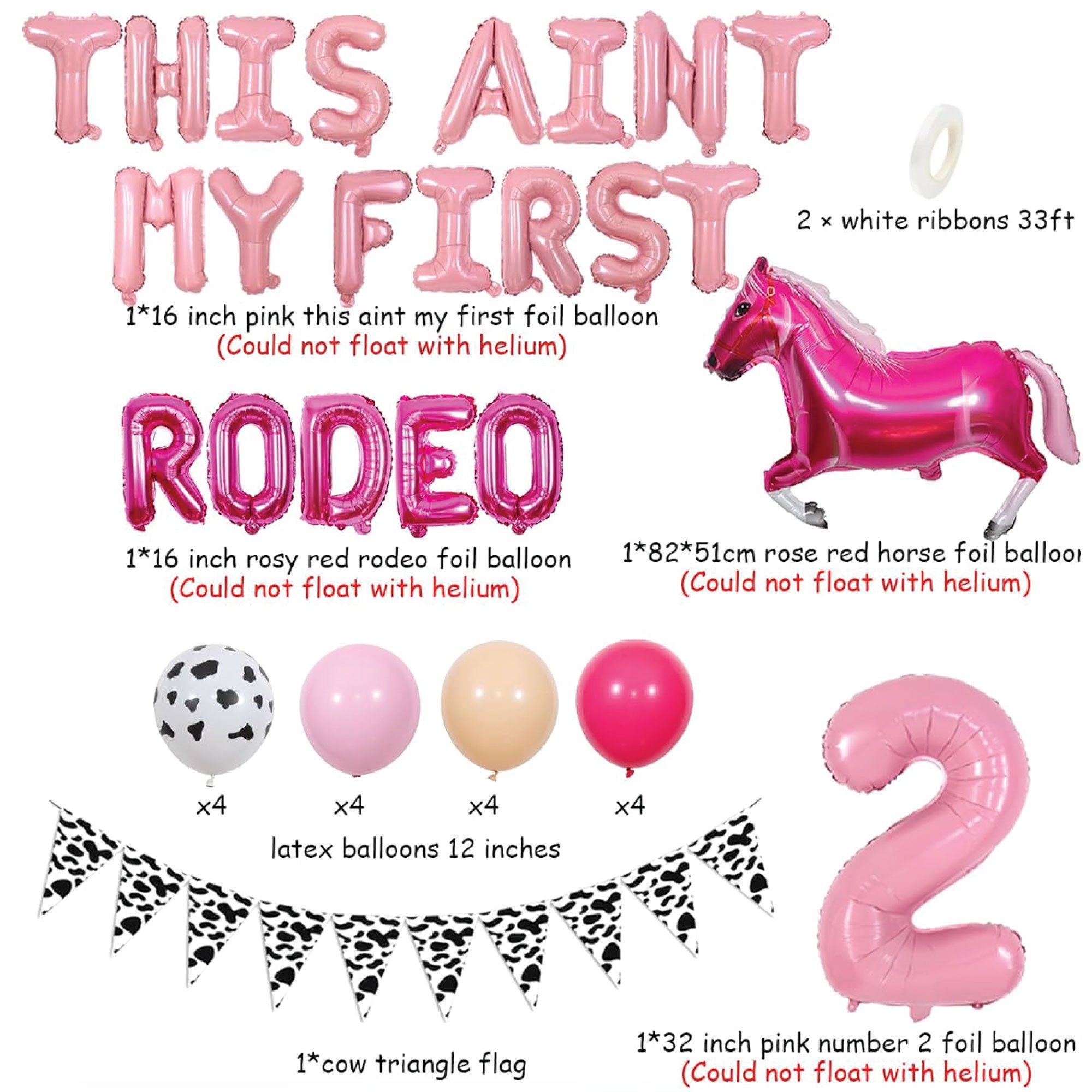 Western Cowgirl 2nd Birthday Decorations This Aint My First Rodeo ...