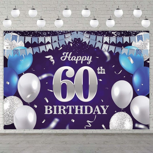 Cheers to 60 Years Banner 60th Birthday Banner 60 Banner 60th Birthday ...