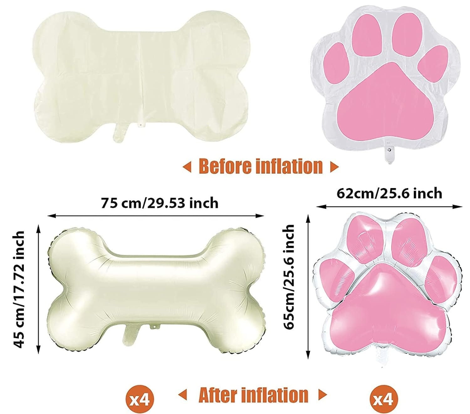 Pawty Party Decorations, Bone Shaped Balloons, Dog Birthday Party ...