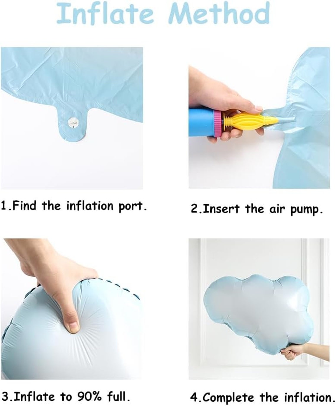 Cloud Gender Reveal Balloon Garland Arch Kit, Pastel Pink and Blue ...