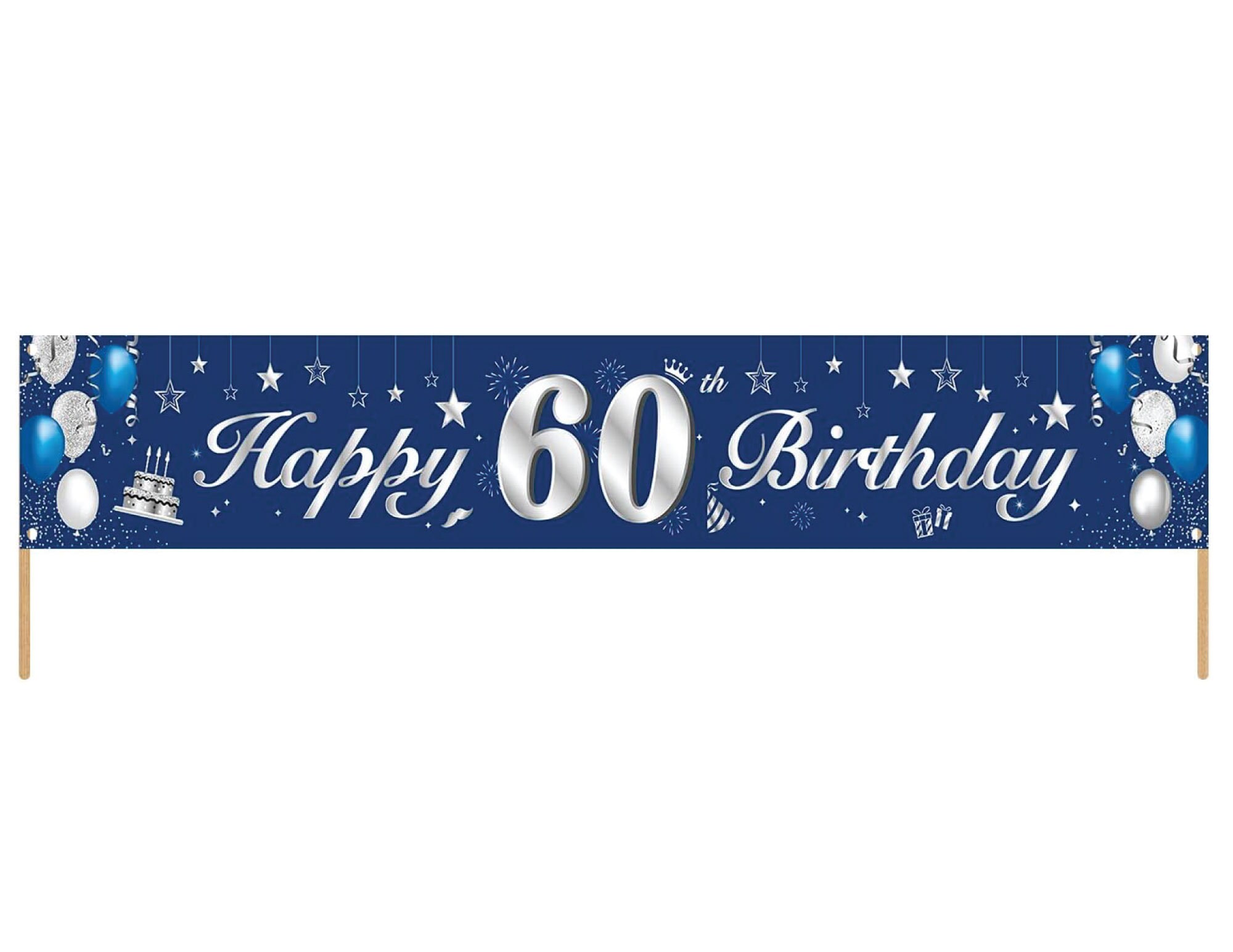 Large 60th Birthday Banner Backdrop Decorations for Men Women - Etsy