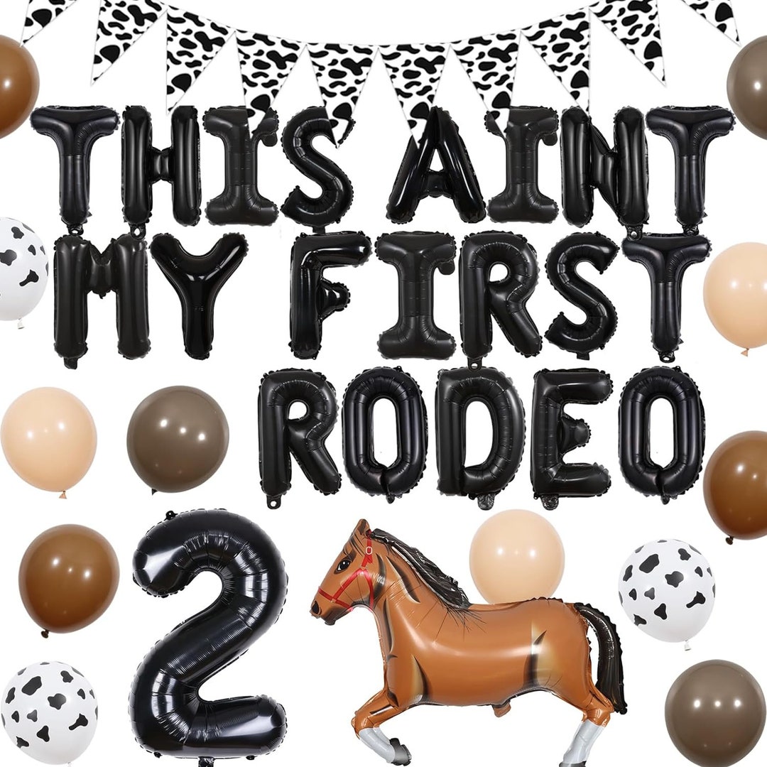 Western Cowboy 2nd Birthday Decorations This Aint My First Rodeo ...