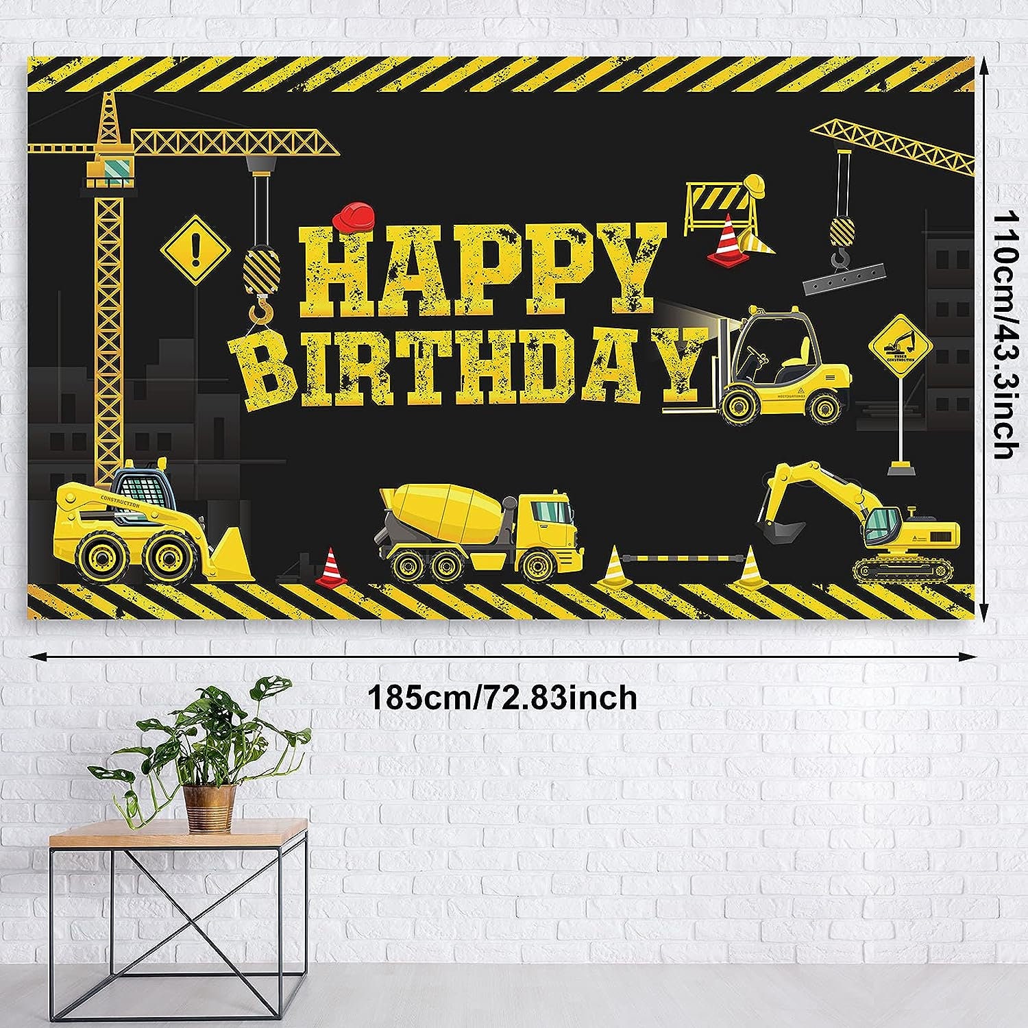 Construction Birthday Backdrop and Balloon Garland Arch Kit - Etsy