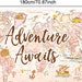 Adventure Awaits Banner Backdrop, Adventure Map Backdrop for Graduation ...