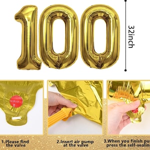 100th Birthday Balloon Garland Arch Black and Gold 100th Birthday ...