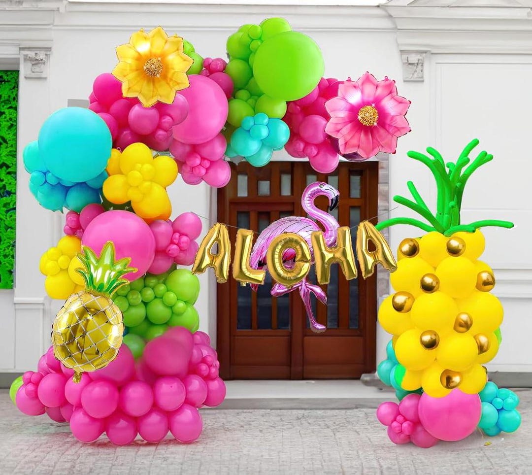 Aloha Balloon Garland Arch Kit, Luau Tropical Themed Balloons, Aloha ...