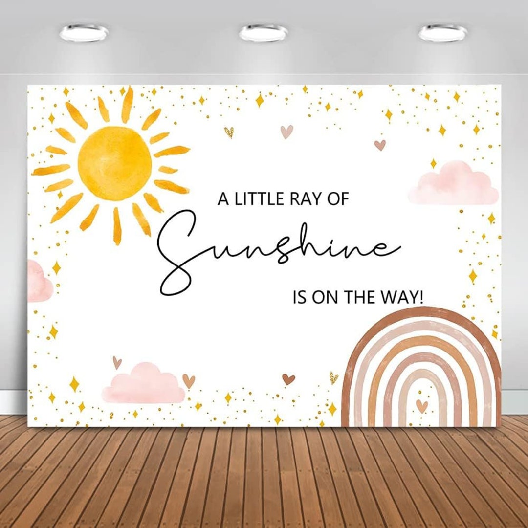 Sunshine Shower Banner Backdrop Little Ray of Sunshine is - Etsy