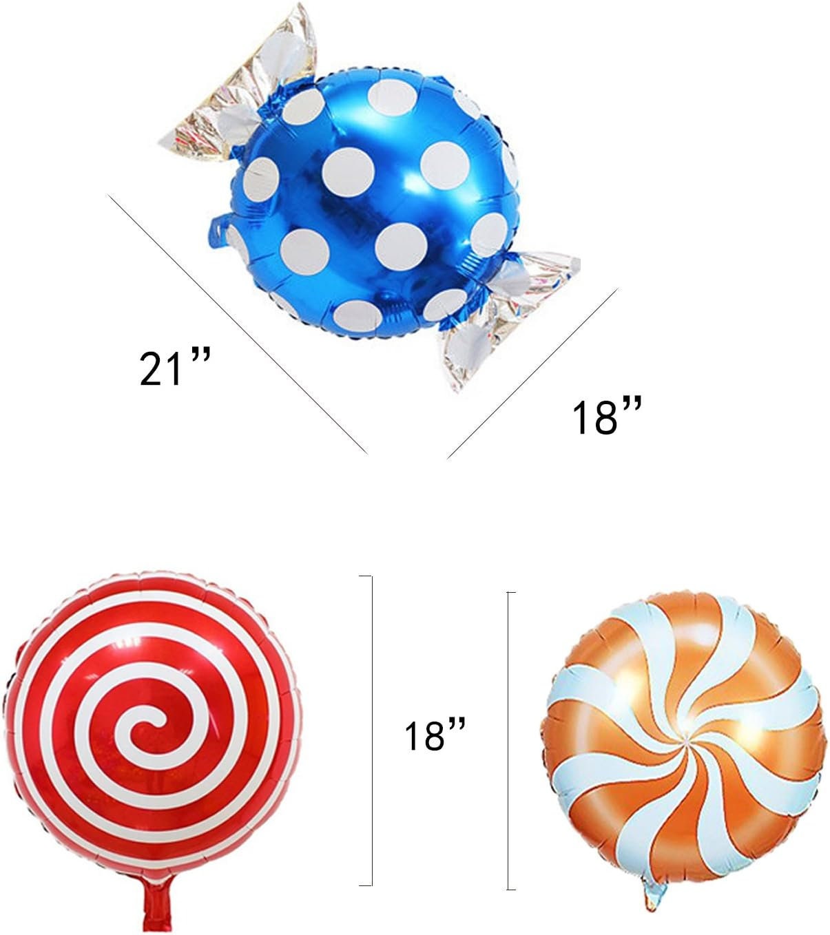 18 Sweet Candy Balloons 21pcs Round Lollipop Balloon - Etsy