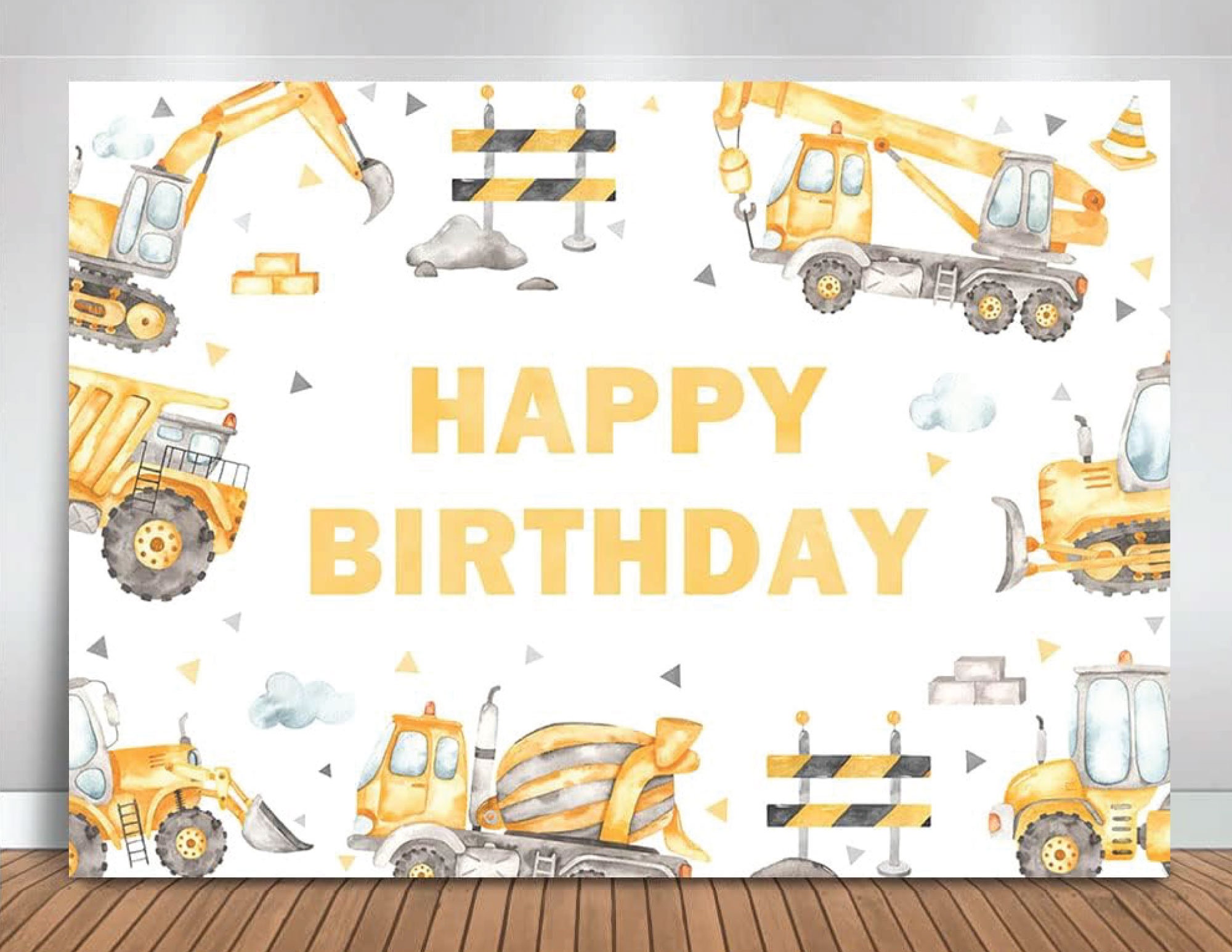 Construction Birthday Backdrop Dump Truck Digger Zone - Etsy