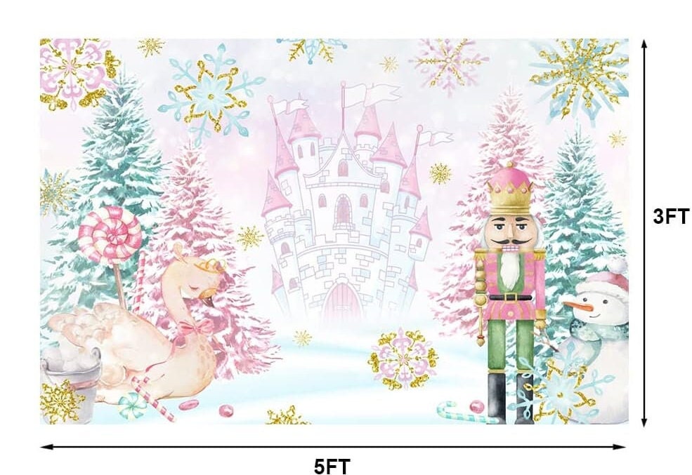 Nutcracker Backdrop for Girls Winter Wonderland Birthday Vinyl - Etsy