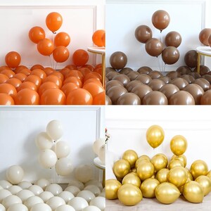 Fall Thanksgiving Balloons Garland Arch Kit, Orange Brown White Sand ...