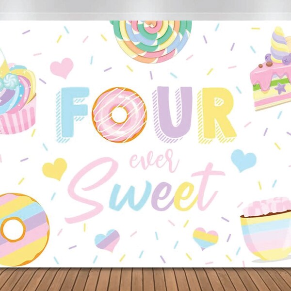 Four Ever Sweet Backdrop - Etsy