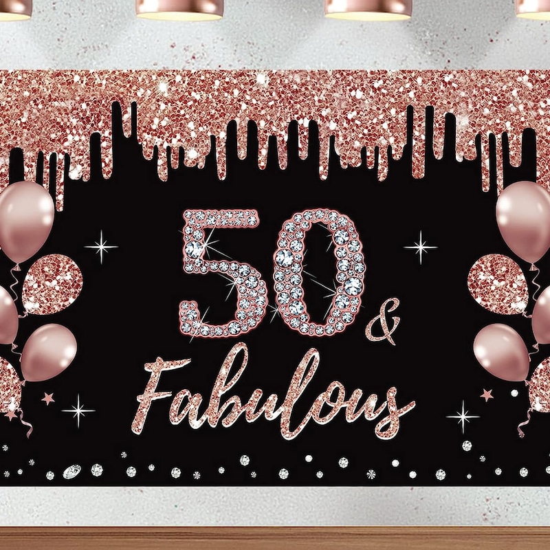 50th Birthday Banner - Etsy