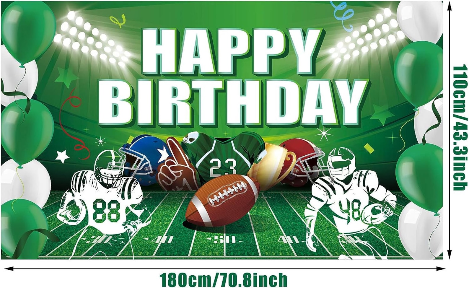 Football Birthday Backdrop Boy's Football Birthday - Etsy
