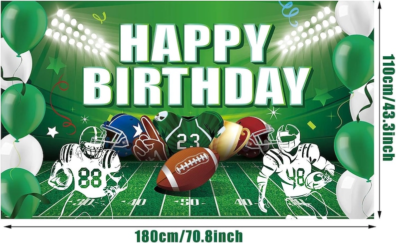 Football Birthday Backdrop Boy's Football Birthday - Etsy