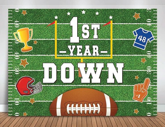 First Touchdown Birthday Decor Personalized 1st Birthday Vinyl First ...