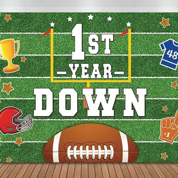 First Down Birthday Backdrop - Etsy