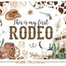 My First Rodeo Birthday Backdrop Boys Western Cowboy 1st Birthday Vinyl ...