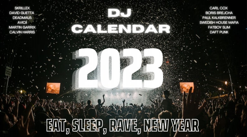 2023 DJ CALENDAR Printable With Quotes and Logos - Etsy