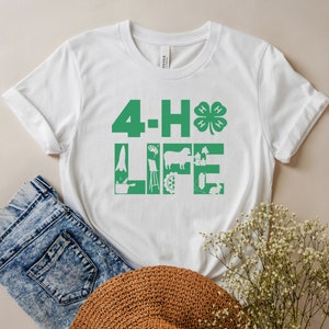 4-H T-shirt, 4-H Tee, 4-H Heart Health Shirt, Lucky Goat Tshirt, 4H ...