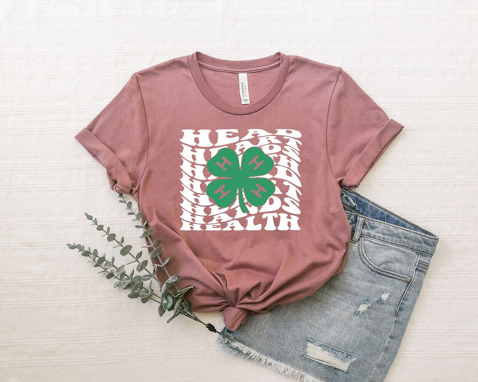 Retro 4-H Life Tshirt, Wavy 4-H Life Shirt, Hands Head T-shirt, 4-H New ...