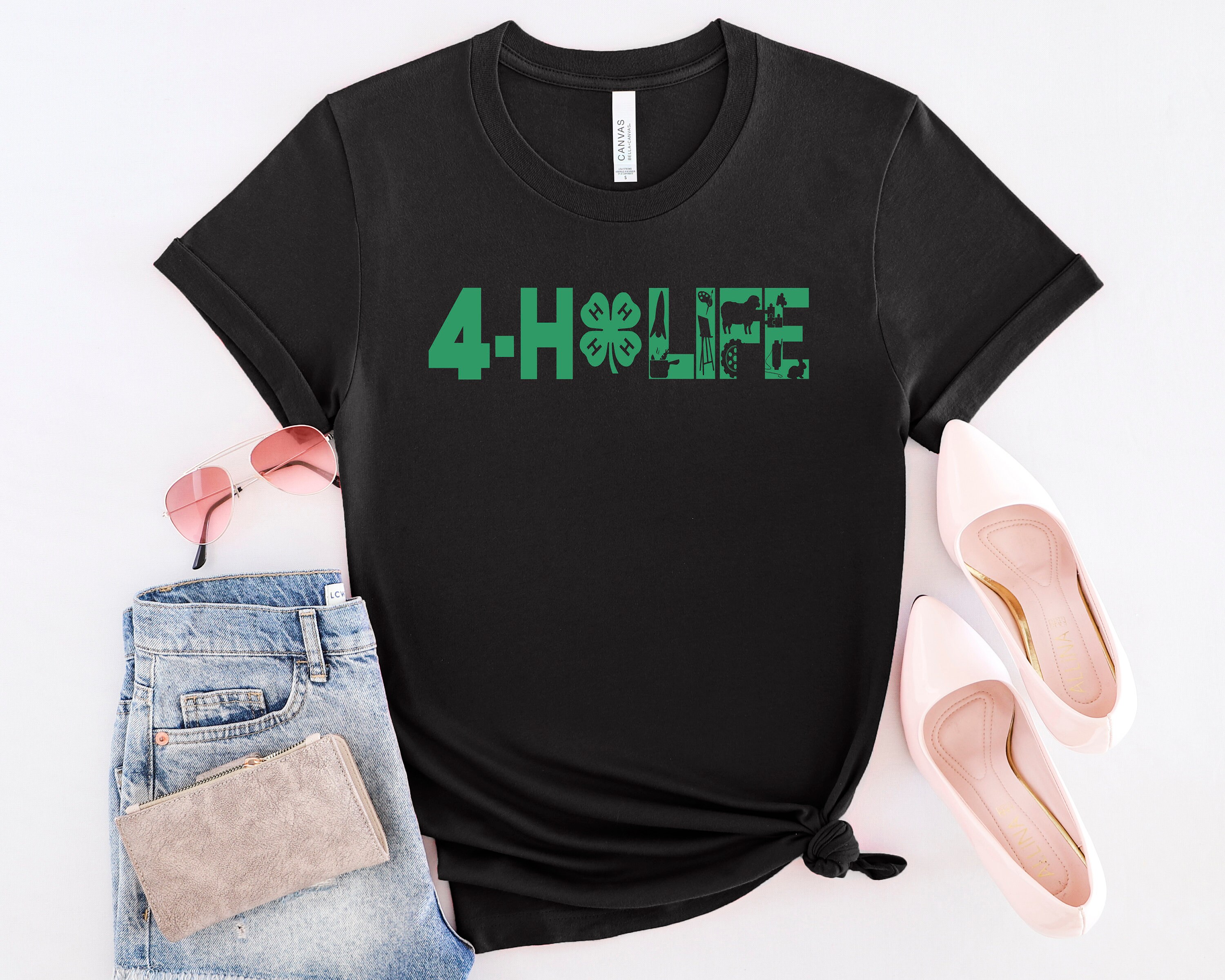 4-H Life Tshirt, 4-H Tee, 4-H Heart Health Shirt, Lucky Goat Tshirt, 4H ...