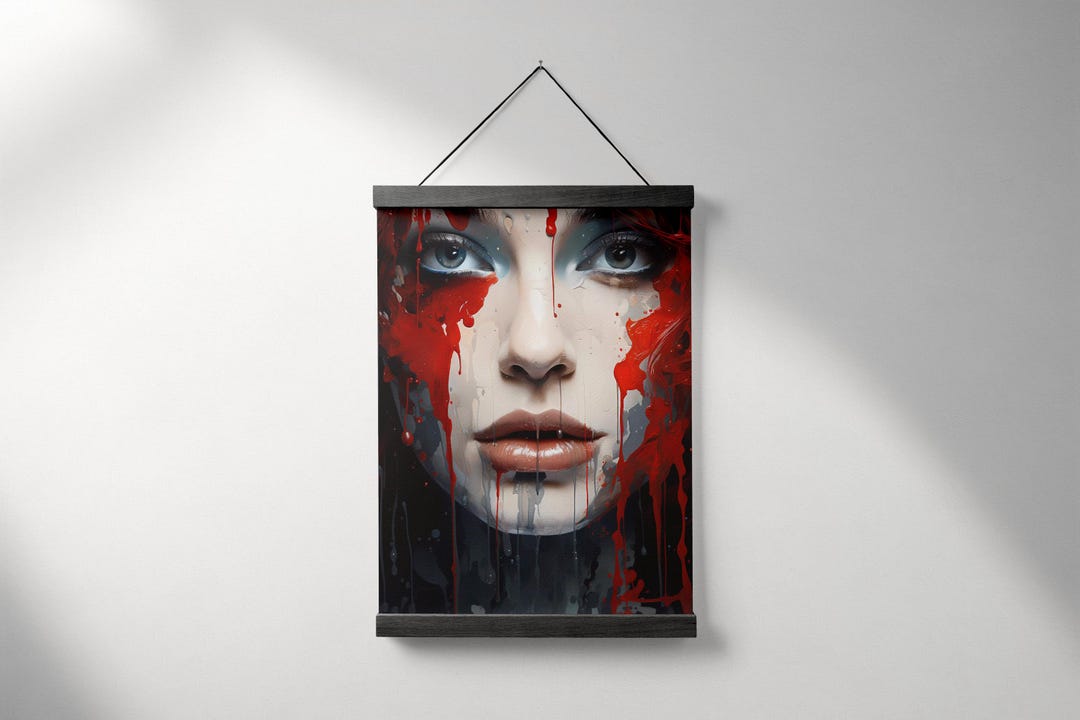 Dripping Paint Portrait Print: Deep Thought B2 Poster With Magnetic ...