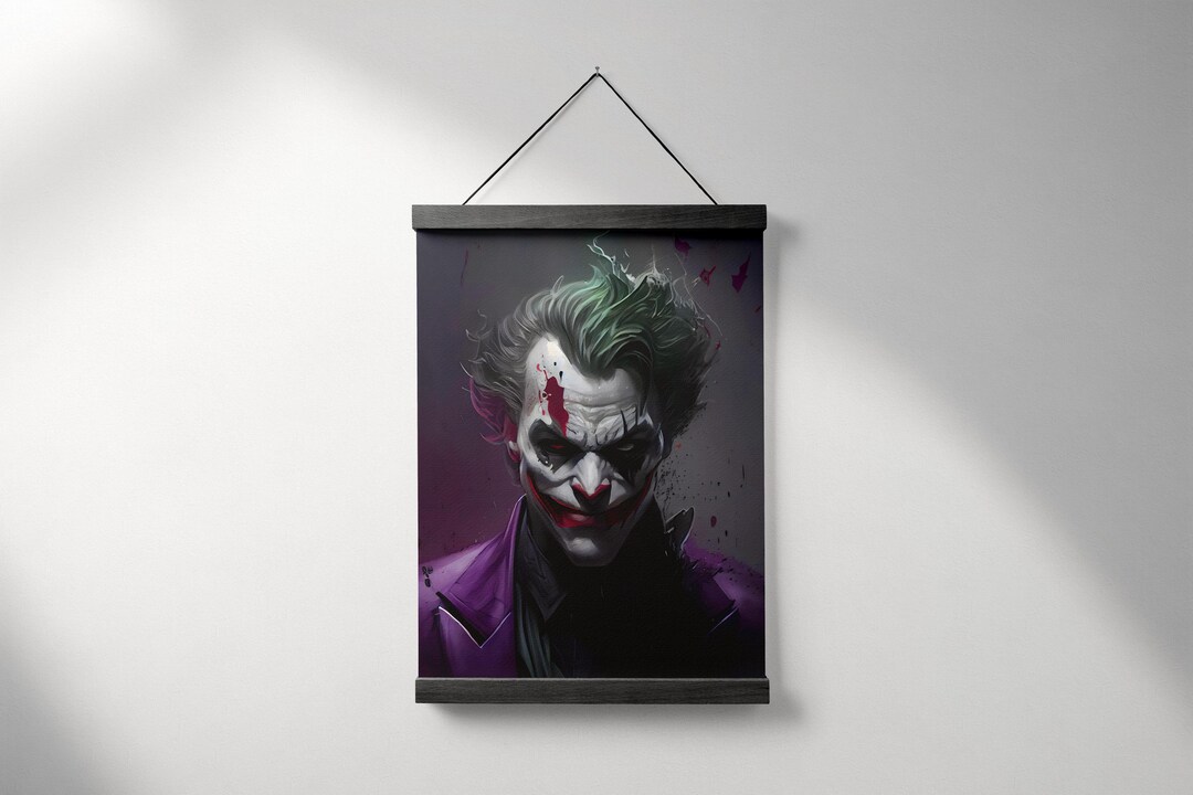 Joker Art Print | B2 Poster, Home Decor With Magnetic Frame - Etsy