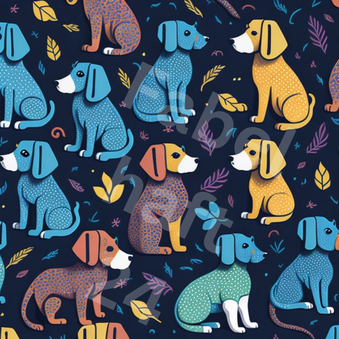 Dog Dogs Poodle Dog Digital Wallpaper Pattern Beautiful - Etsy