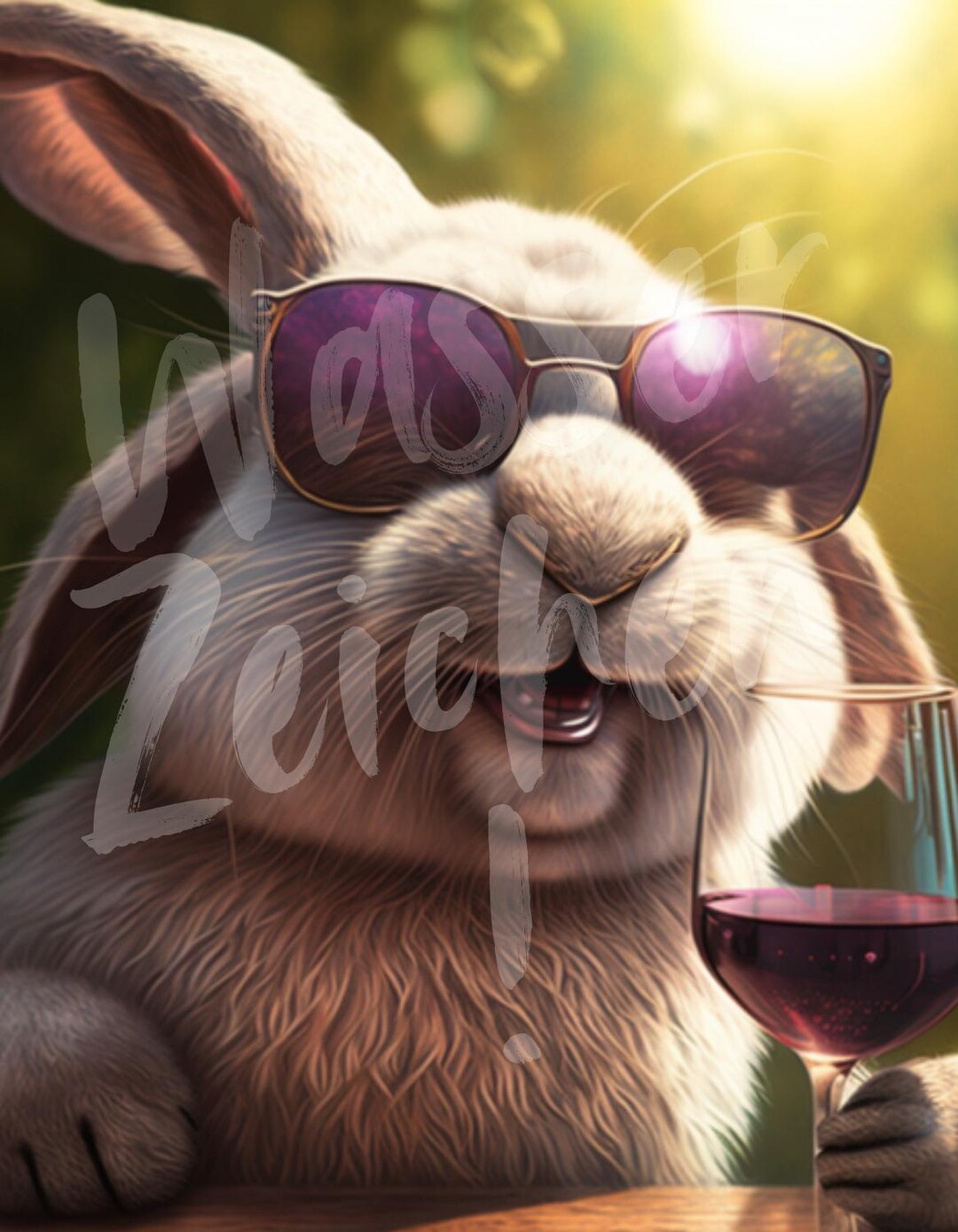 Cute Easter Bunny Clipart – Laughing Bunny With Sunglasses, Phone ...