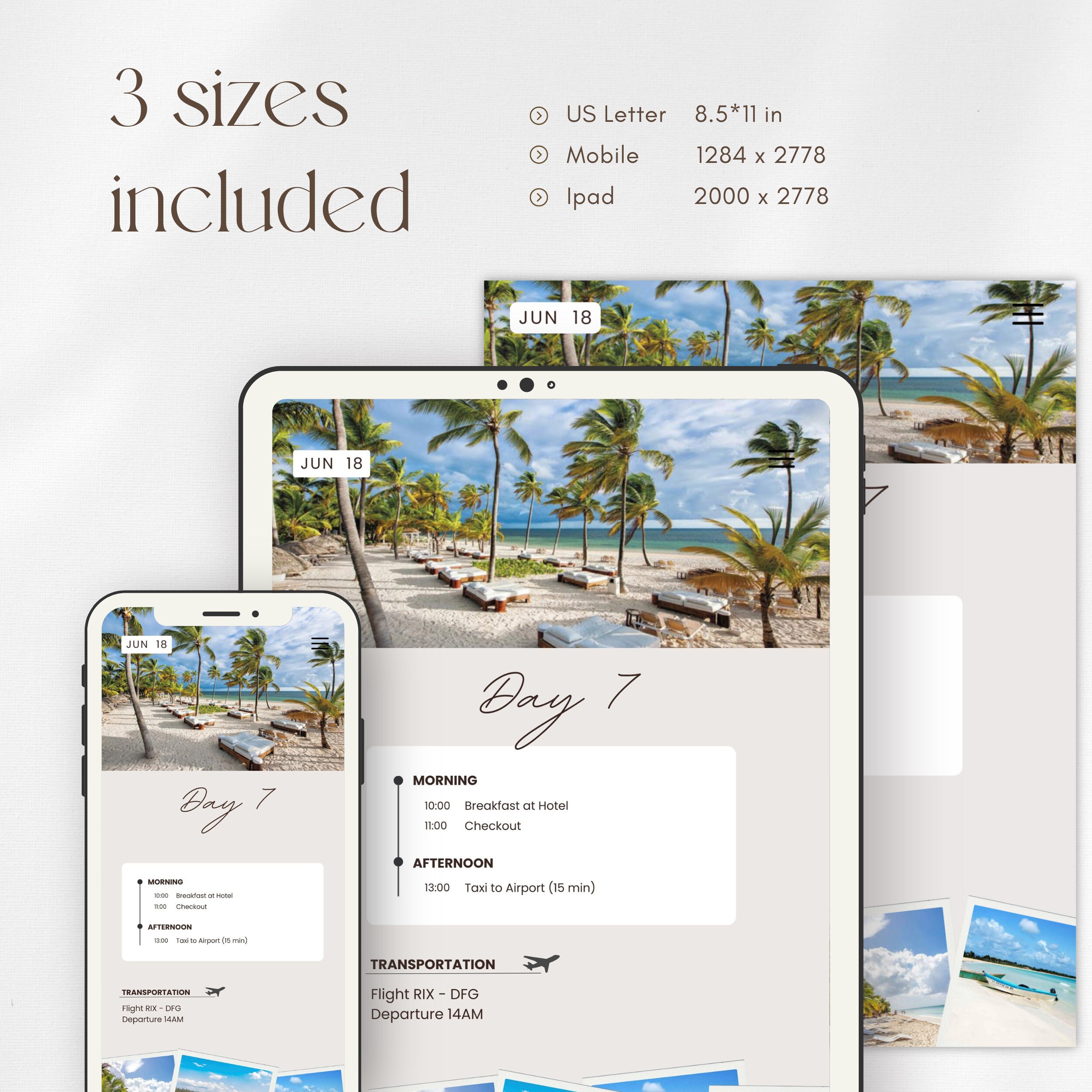 Travel Itinerary Template, Printable Travel Guide, Travel Agent Planner ...