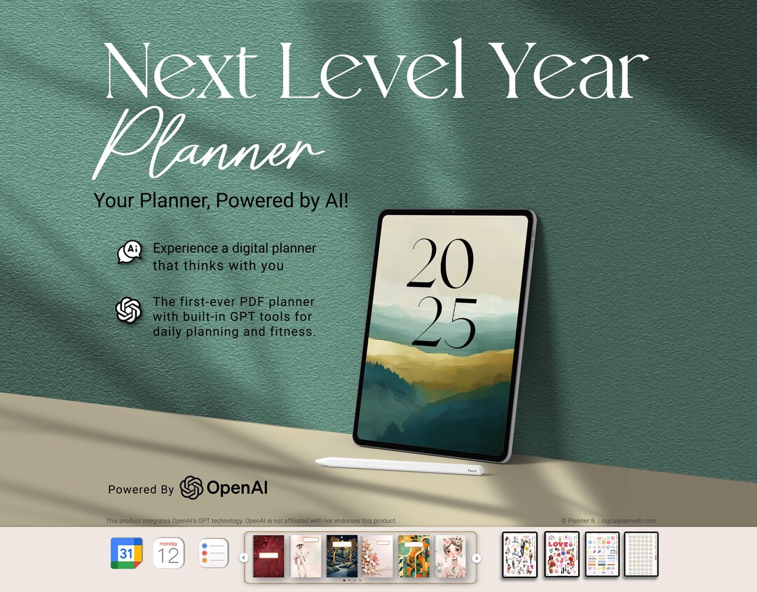 2025 AI Digital Planner: Daily, Weekly, Monthly (PDF) - Etsy